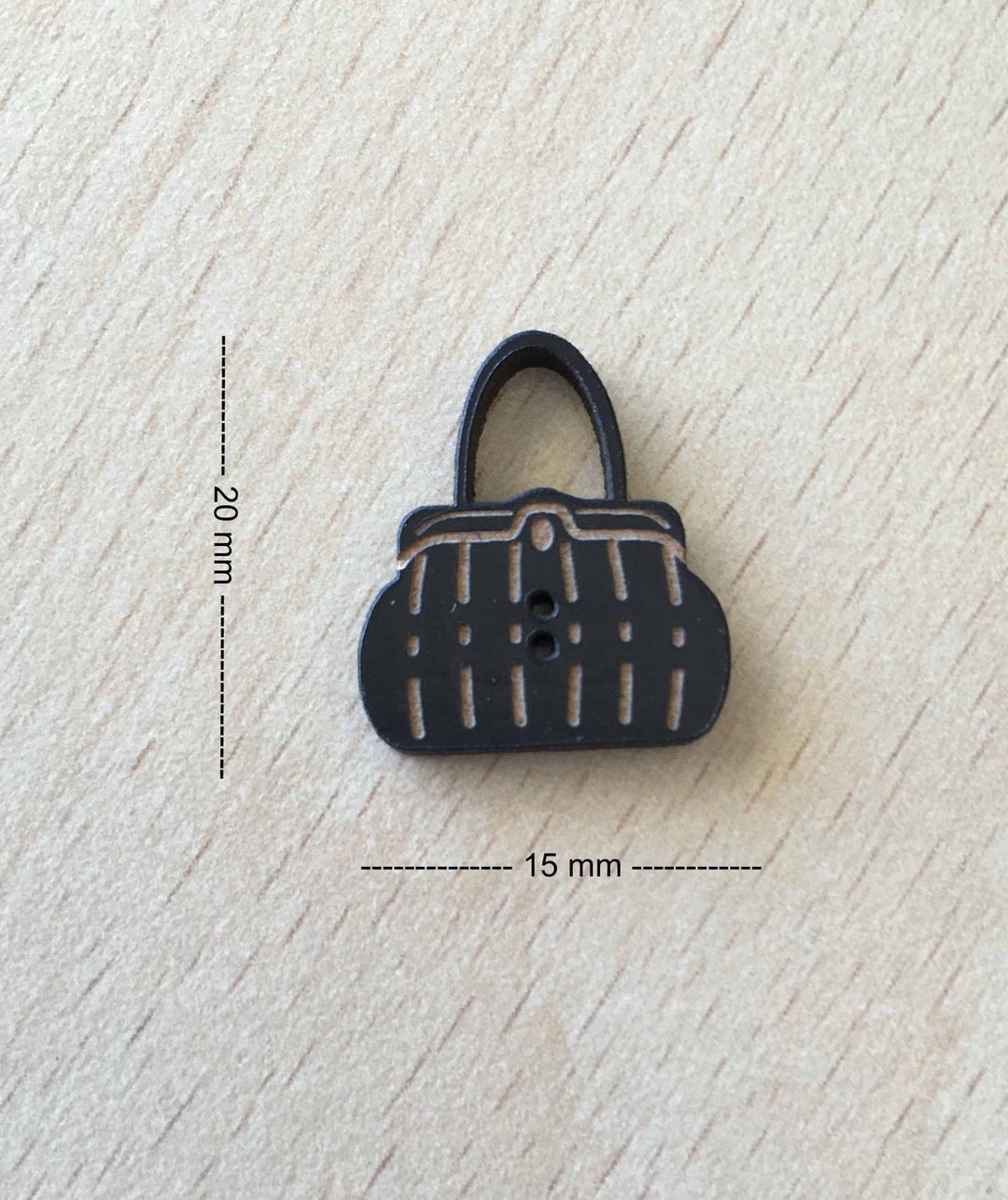Cute Little "black Handbag" Button - Etsy