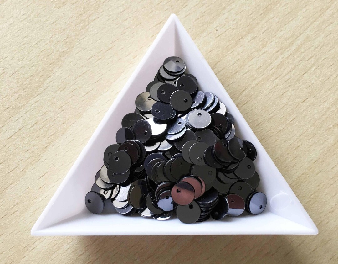 Black Silver Sequin Hole at the Top 6 Mm in Bulk - Etsy