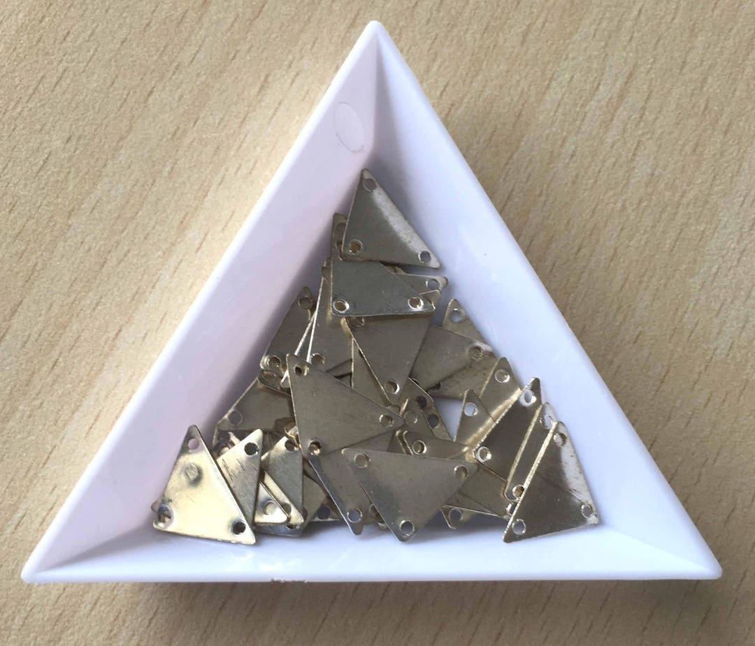 15 Mm Silver Metal Triangular Glitter in Bulk - Etsy