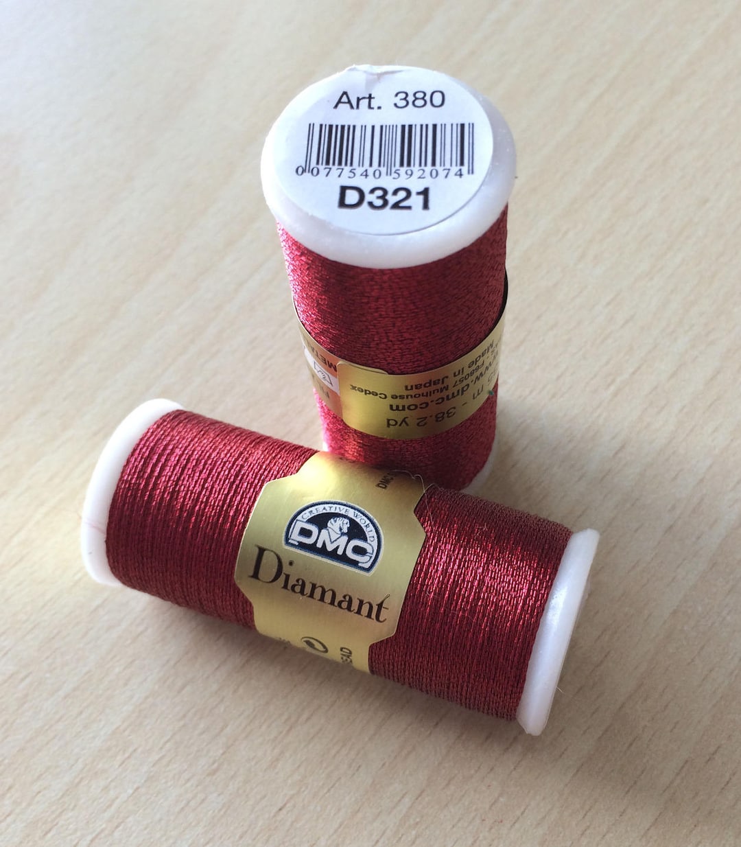 DMC Diamant Embroidery Thread in Burgundy Red 321 - Etsy