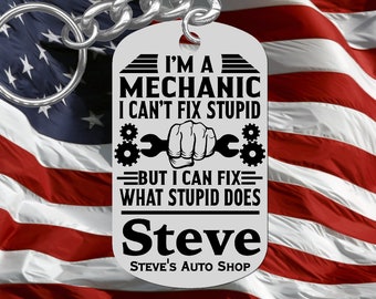 Mechanic Keyring Gift, Car Vehicle Mechanic Gift, Car Engineer ...