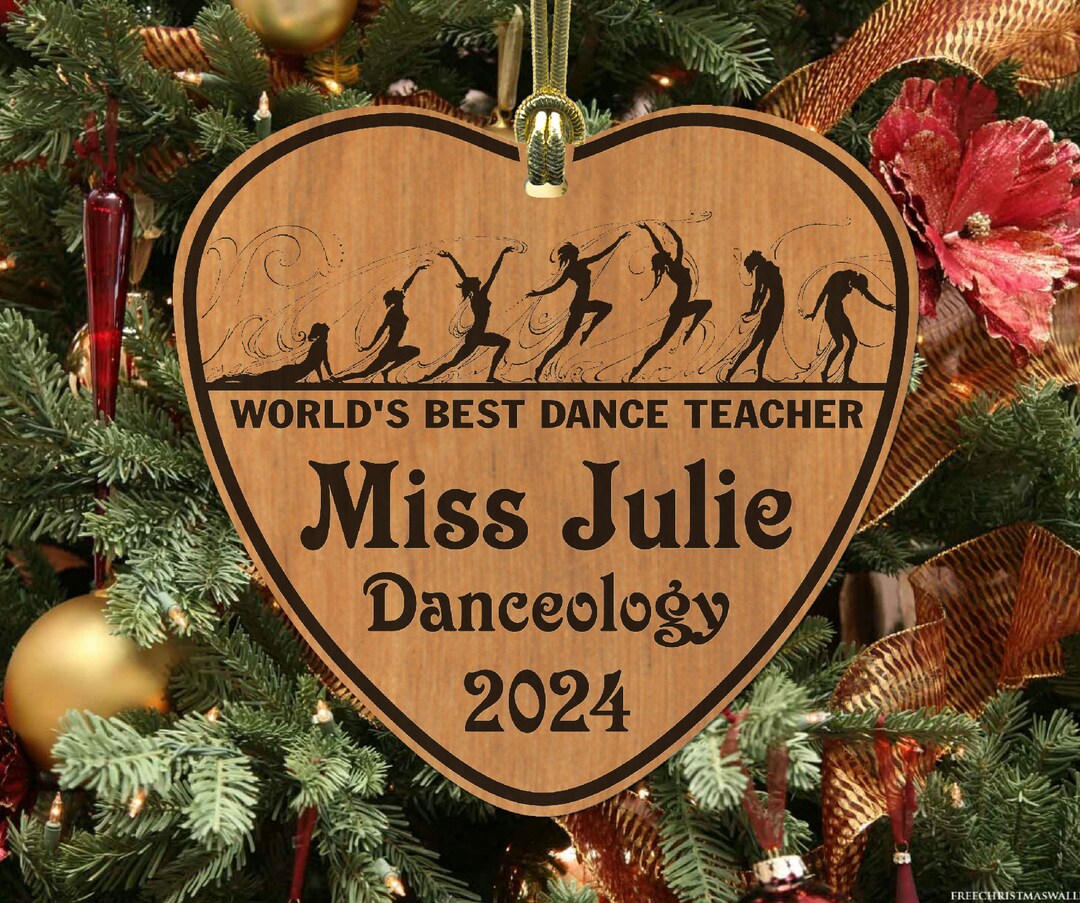 Dance Teacher Christmas Ornament Gift, Personalized With Their NAME and ...
