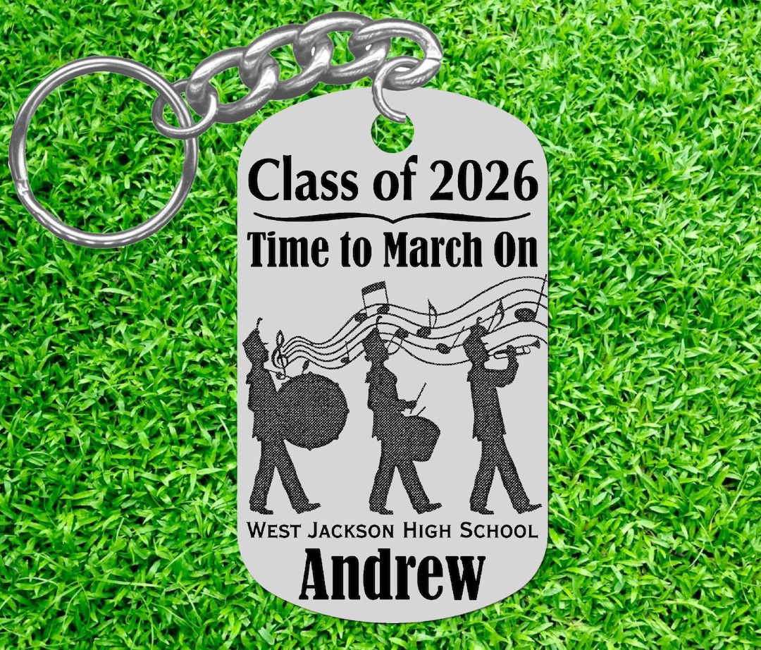 Marching Band Senior Keychain – Class of 2026 – Custom School Keepsake ...