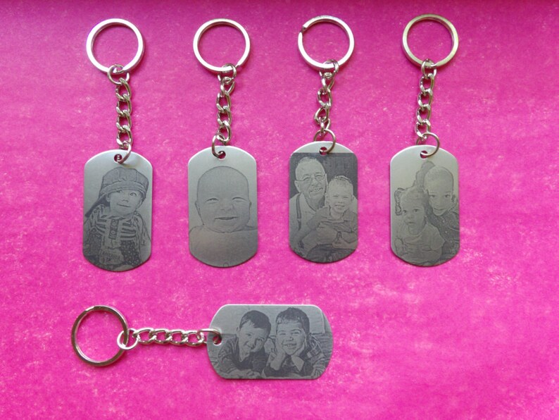Baby Memento Gift Engraved Photo Keychain Personalized FREE - Etsy