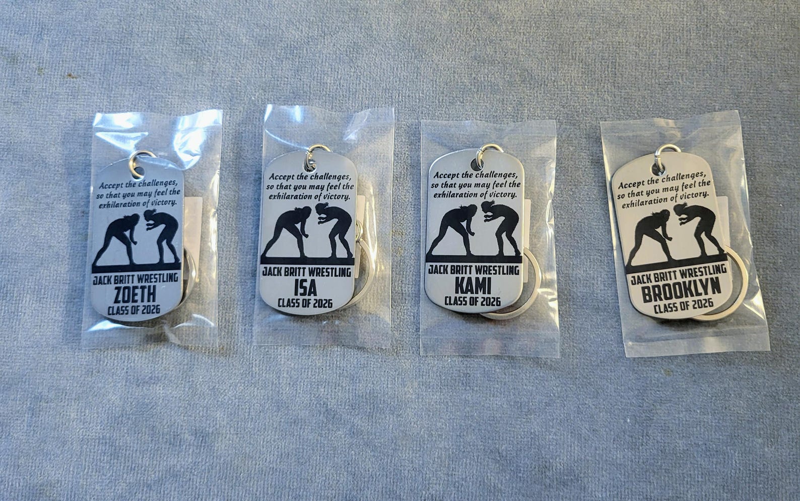 Personalized Female Wrestler Keychain, Senior Night Gift, Custom Team ...
