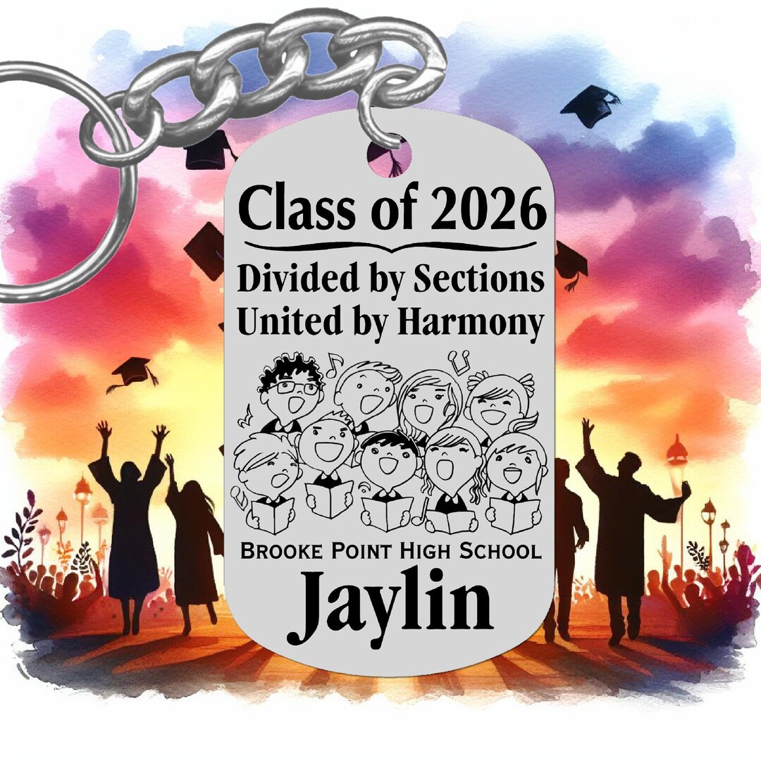 Personalized Choir Keychain: Custom Engraved Gift, Senior Night ...