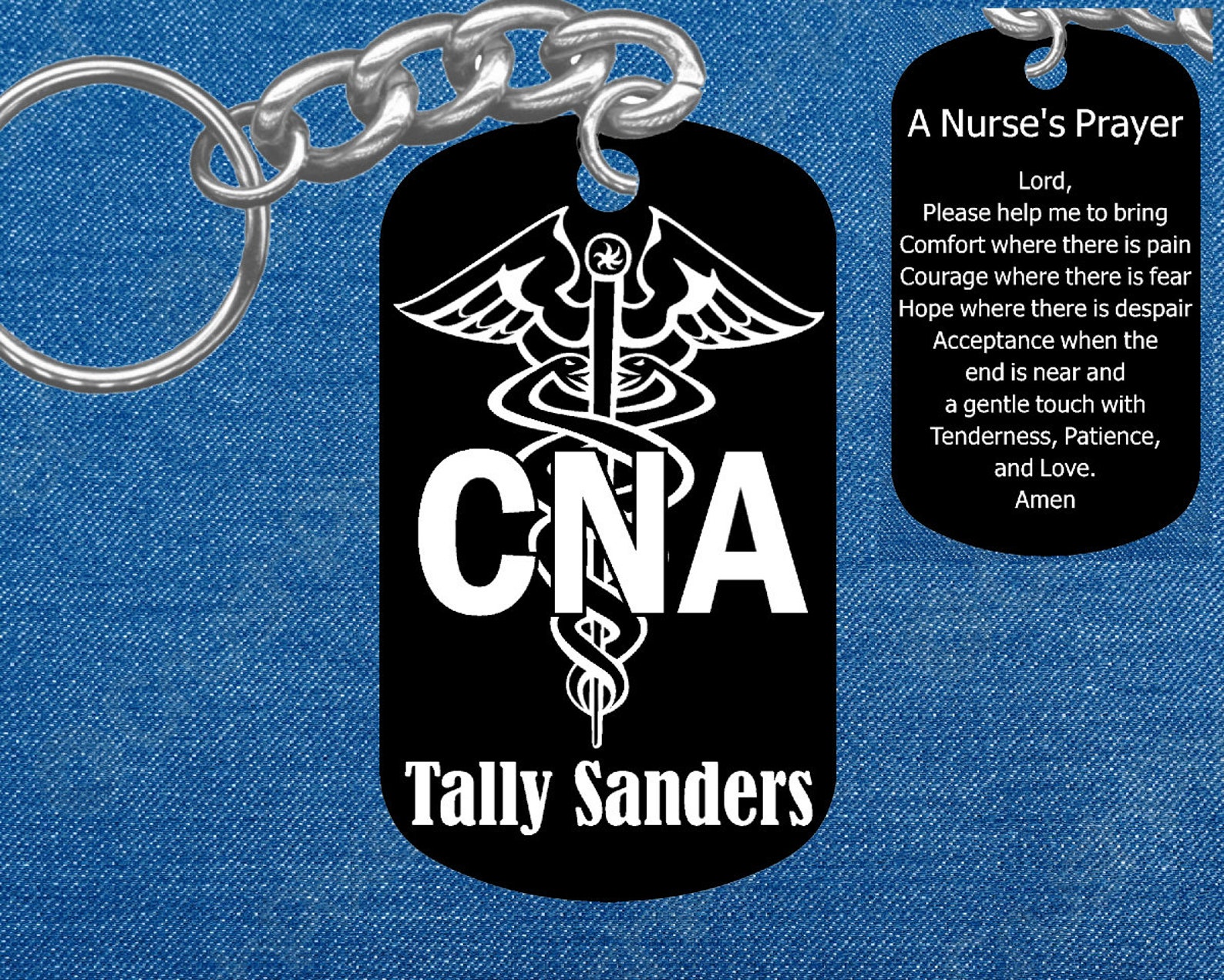 CNA NURSE Keychain With Prayer Personalized Free With Name - Etsy