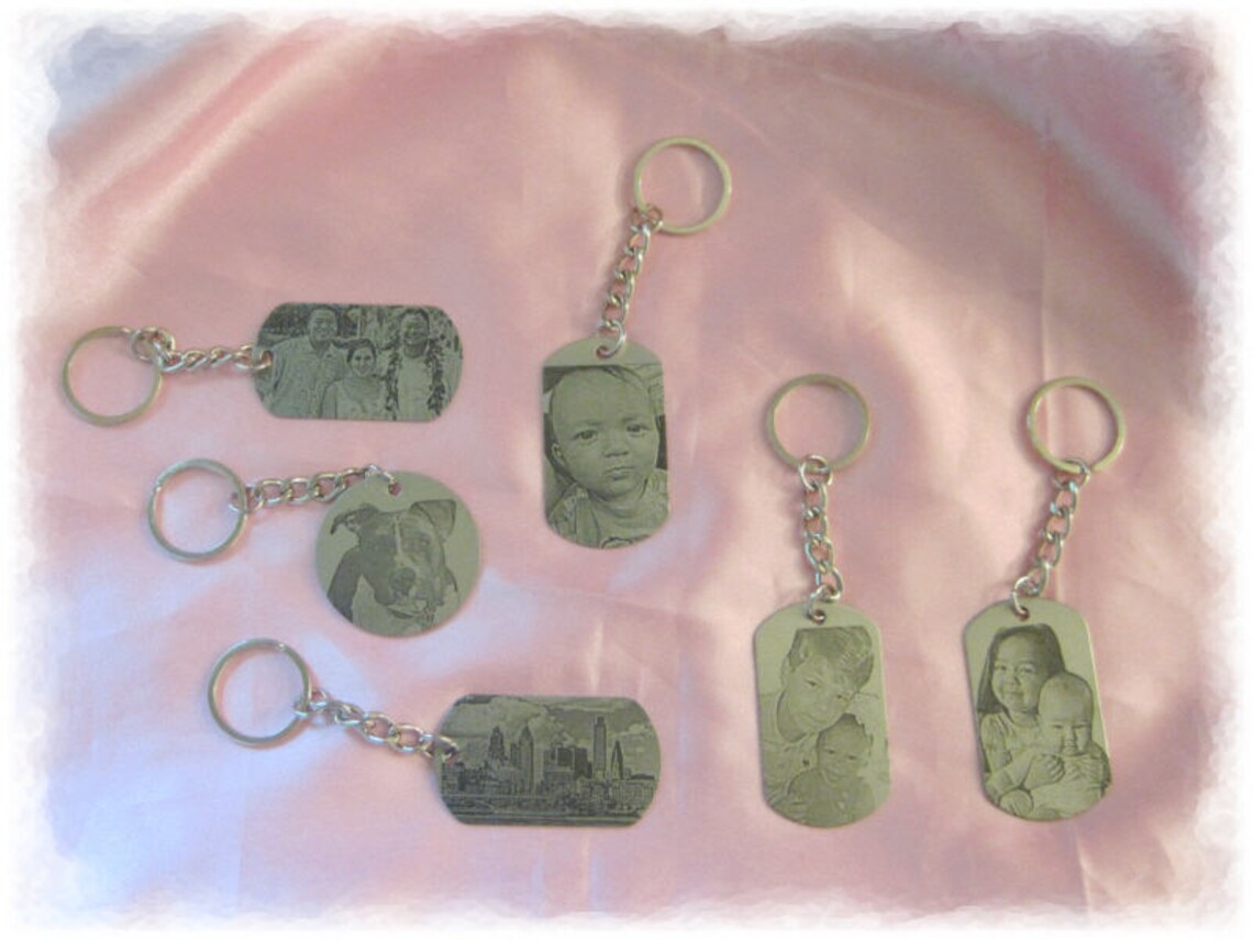 Baby Memento Gift Engraved Photo Keychain Personalized FREE | Etsy