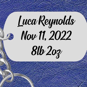 Baby Memento Gift Engraved Photo Keychain Personalized FREE - Etsy