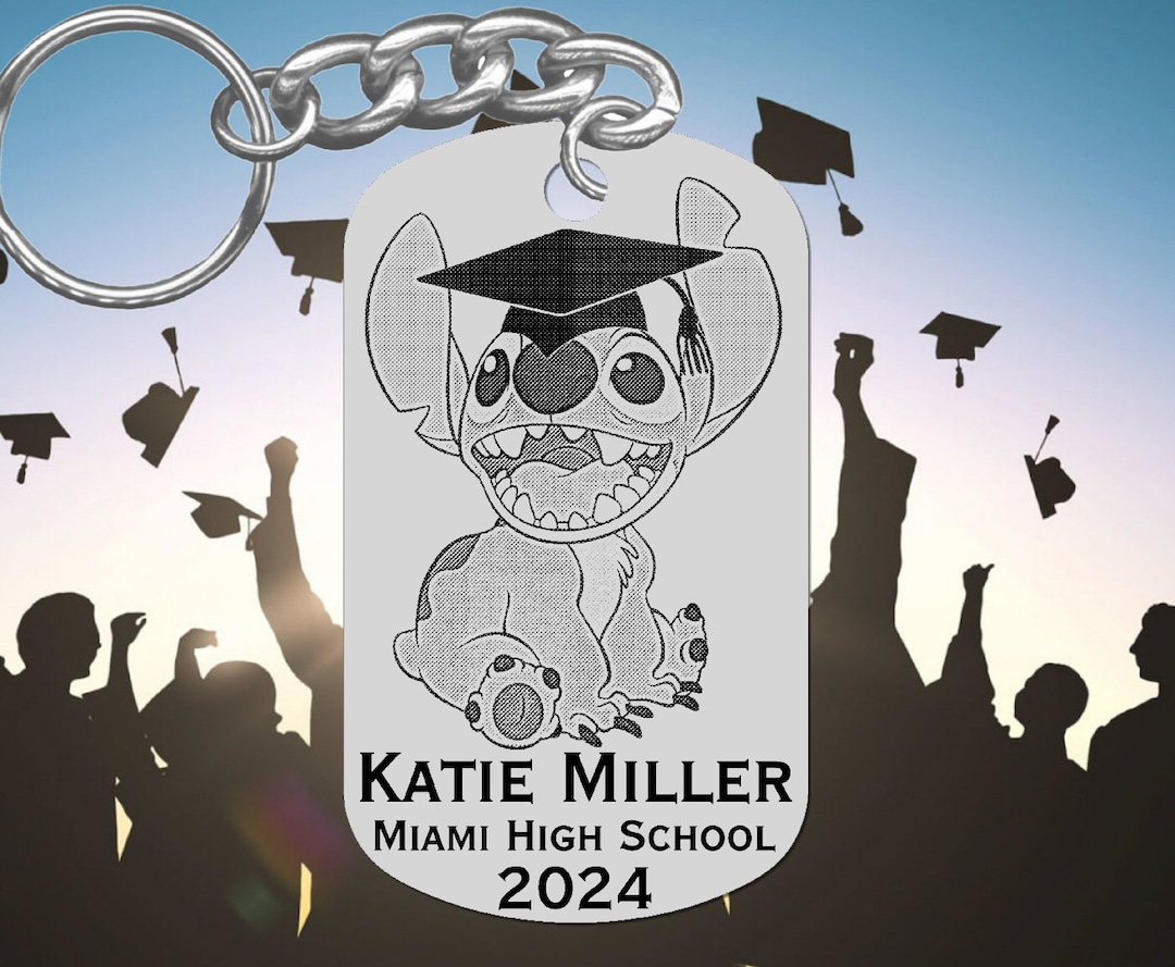 Cartoon Alien GRADUATION Keychain Gift, Personalized Free With NAME ...