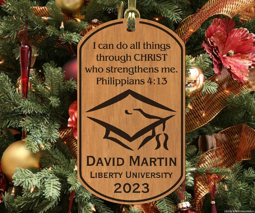 Bible Verse GRADUATION Wood Ornament Keepsake Gift, Personalized FREE W ...