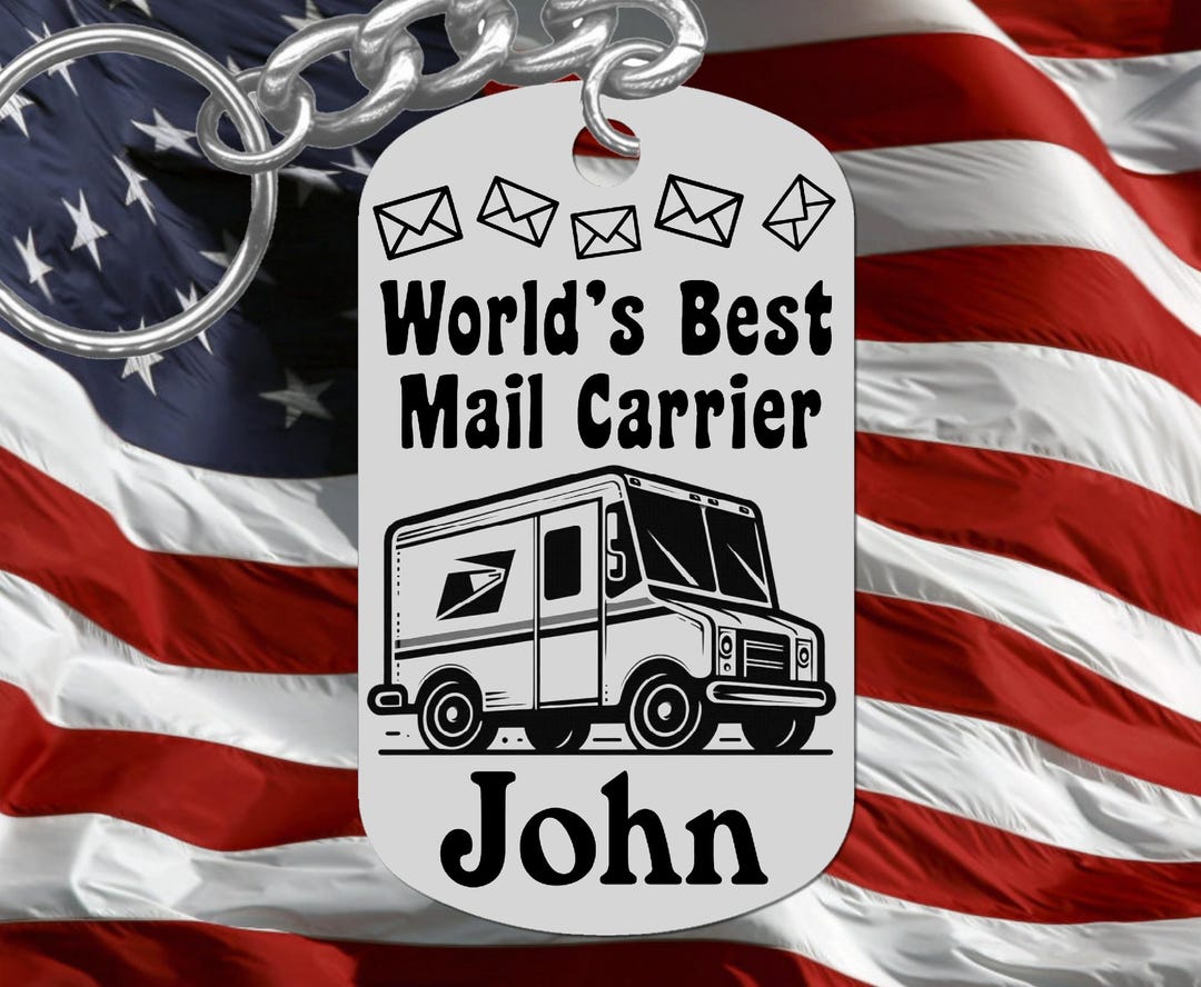 World's Best Mail Carrier Keychain, Great Gift! Personalized Free ...