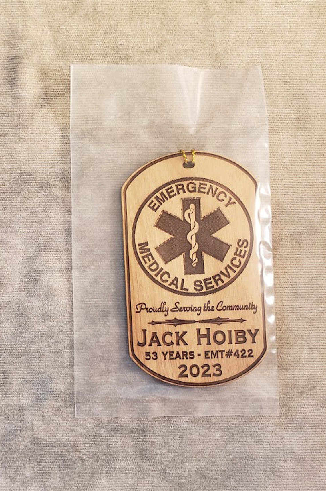 EMS Engraved Christmas Ornament Gift, Personalized FREE W' Name ...