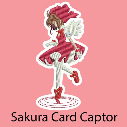 Embroidery Design Sakura Card Captor Kimono Set INSTANT - Etsy