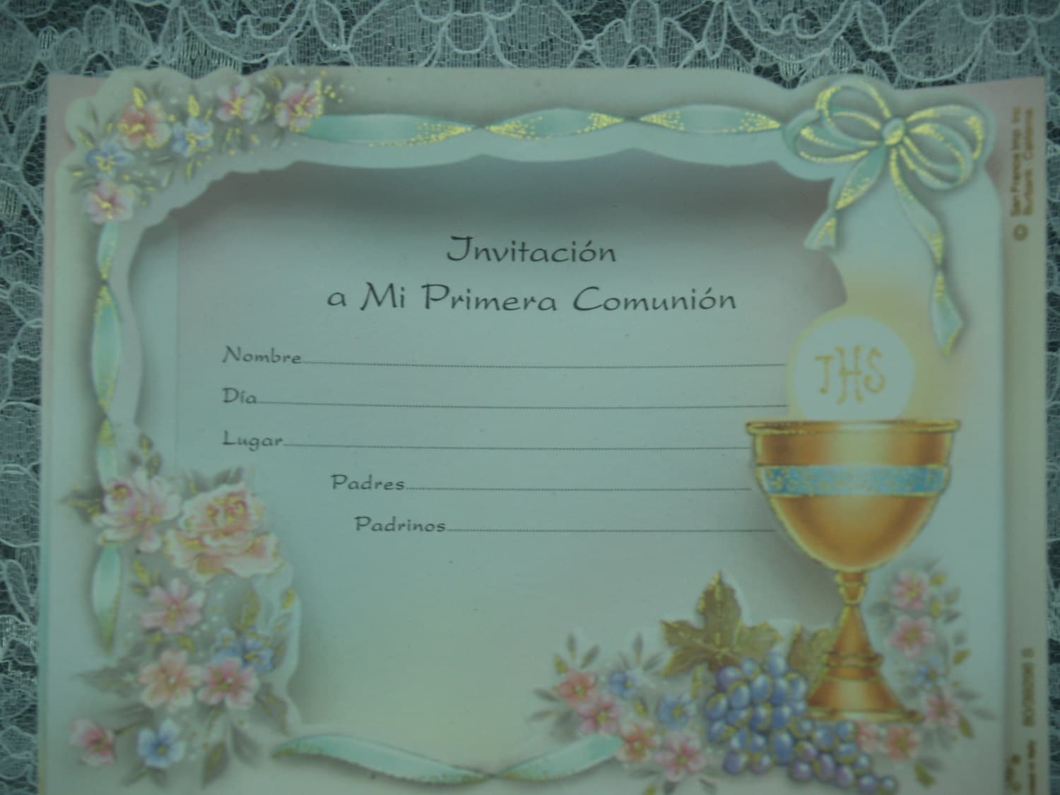 10 First Holy Communion Primera Comunion Invitations UNISEX - Etsy