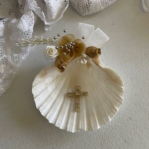 Baptism Shell for Ceremony White or Ivory Handmade, Christening ...
