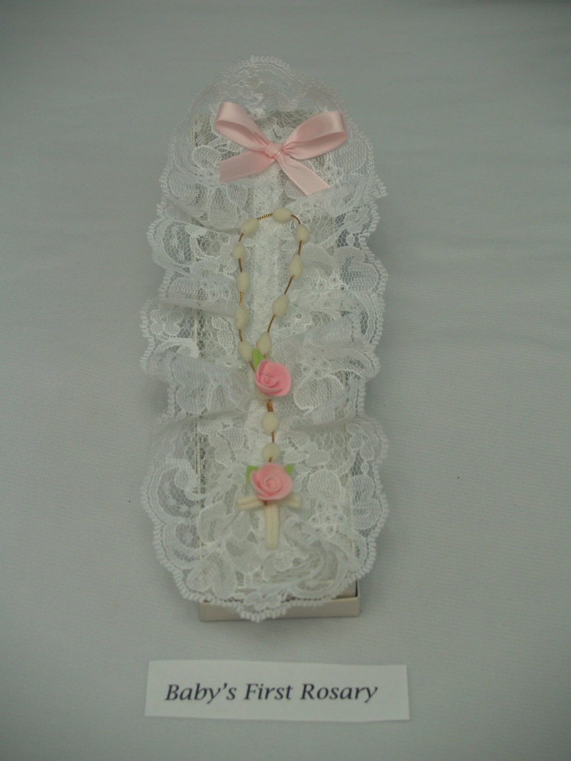 Baby First Rosary Handmade Baby Rosarybaby Pink Rosary Gift - Etsy