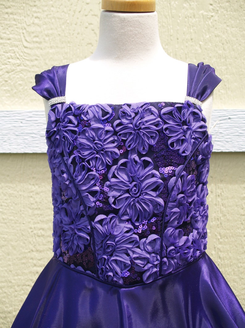 Girls Royal Purple Princess Dress Corset Style Sequins - Etsy