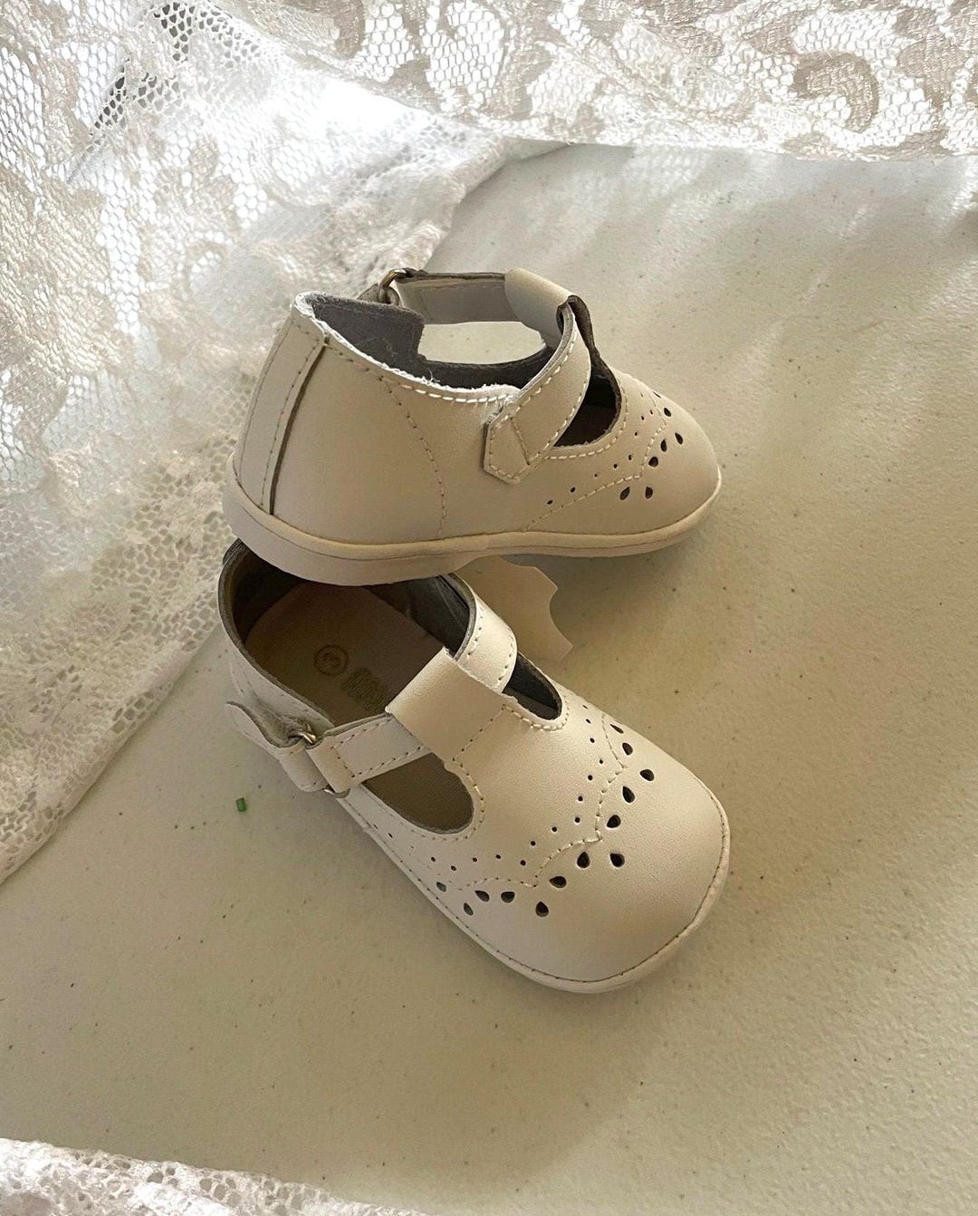 White Soft Leather Baby Shoes and Toddler GIRLS, White Baby Shoes ...