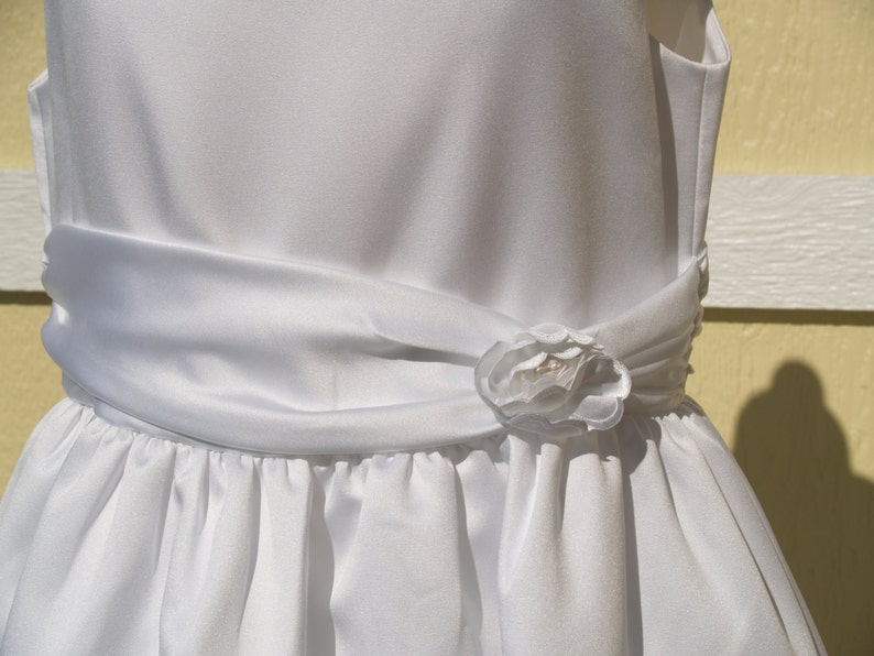 Girls Bling White Dress Size 12 Satin Tullesilver - Etsy