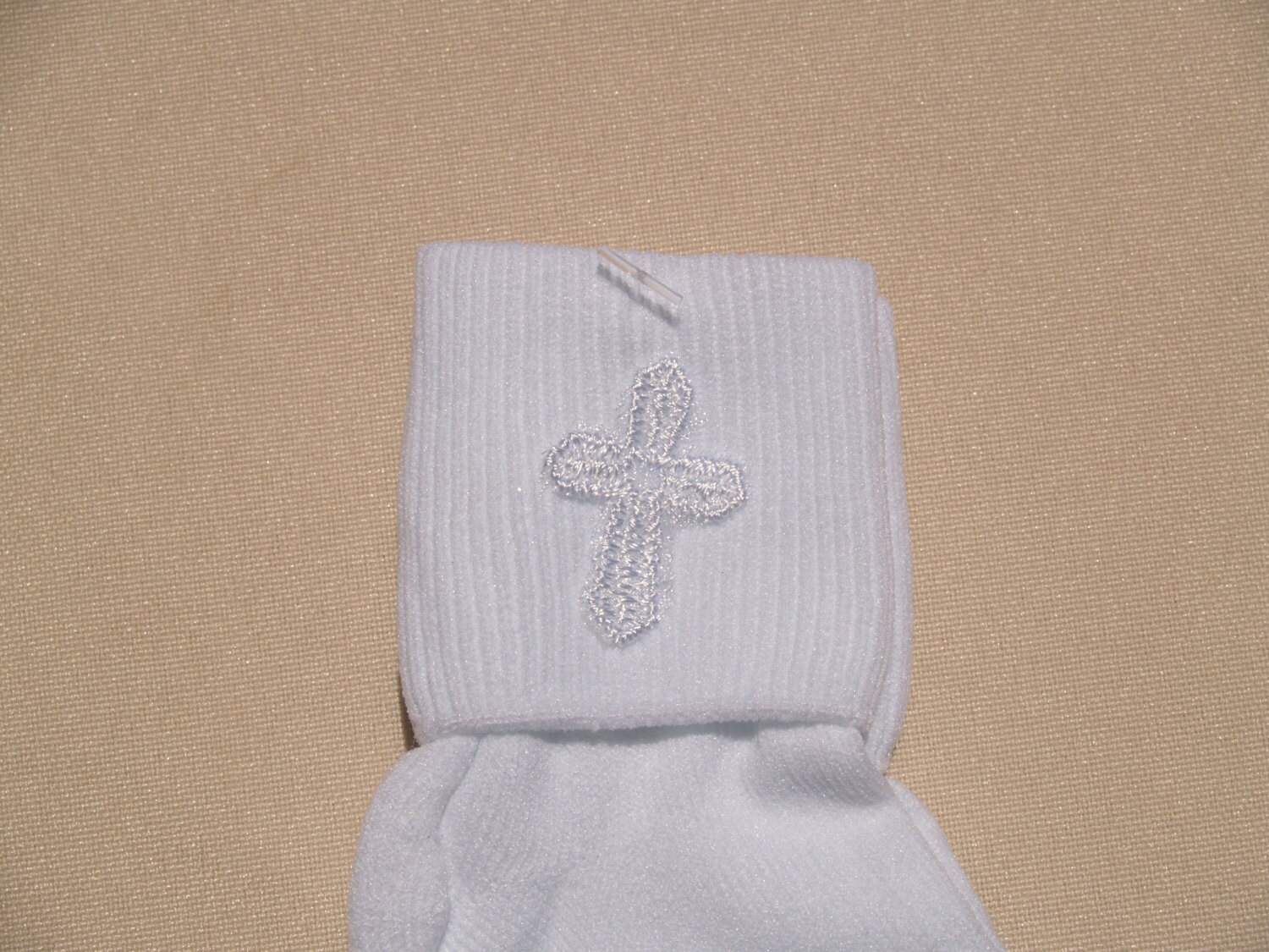 Boys White Nylon Embroidered Cross Socks Christening Wear | Etsy