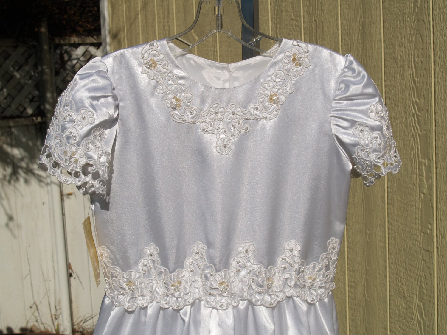 Girls Retro First Communion Dress Size 14 Long length Vintage | Etsy