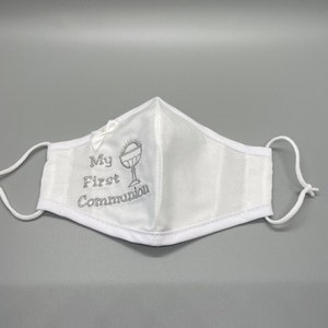 Communion Mask for Boys or Girls With My First Communion Embroidered ...