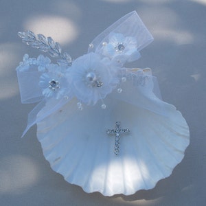 Baptism Shell for Ceremony White or Ivory Handmade, Christening ...