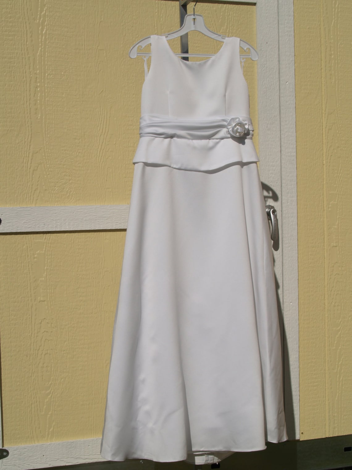 Beautiful Girls First Communion Dress Size 14 White Satin,confirmation ...
