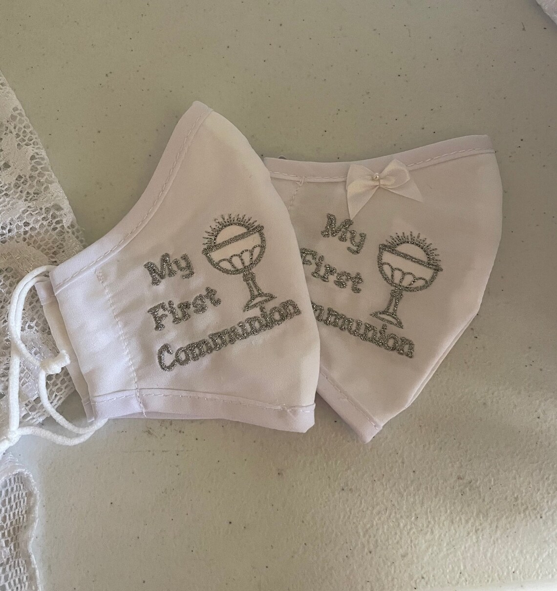 Communion Mask for Boys or Girls With My First Communion Embroidered ...