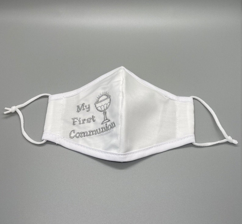 Communion Mask for Boys or Girls With My First Communion Embroidered ...