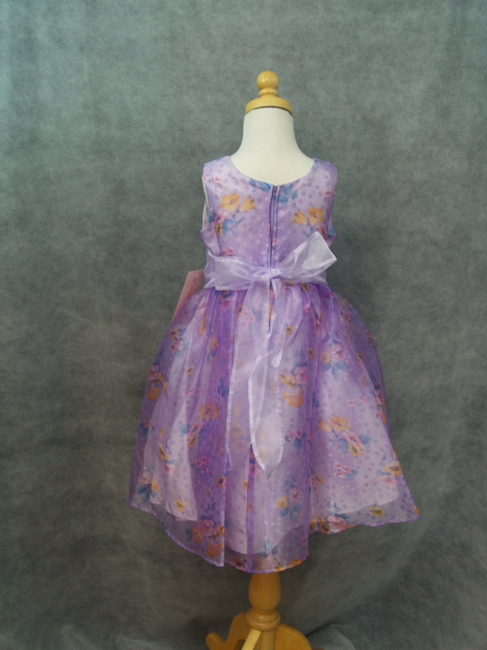 Girls Vintage Purple Floral Print Dress Size 4 Sleeveless, Girls ...