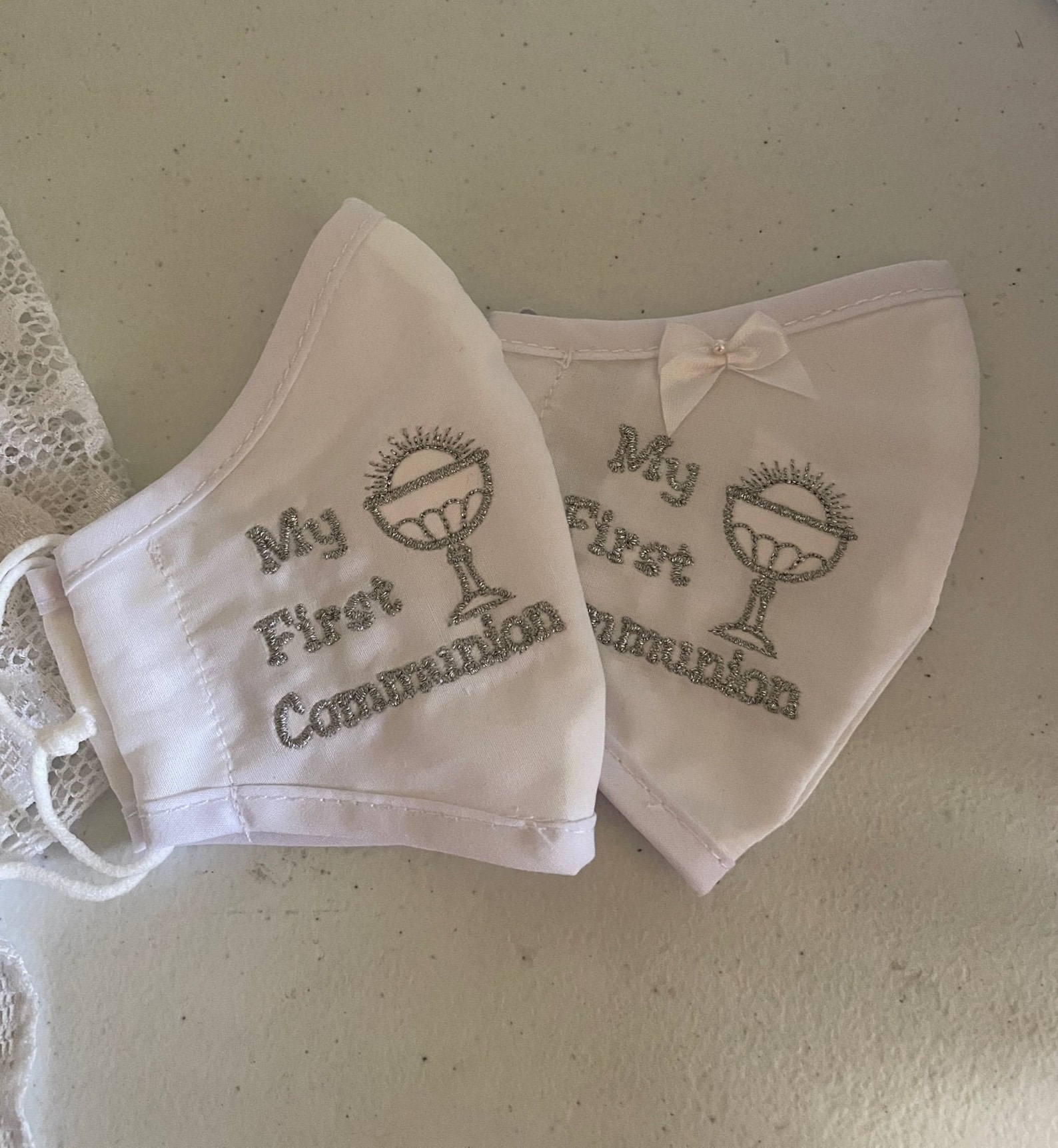 Communion Mask for Boys or Girls With My First Communion Embroidered ...