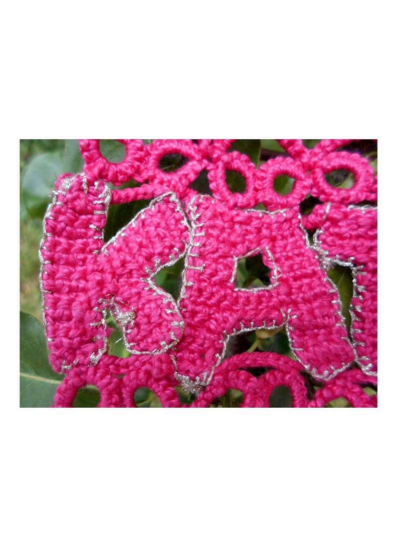 Crocheted Name Art, Tatting and Crochet, Personalised Gift, Kate, Gift ...