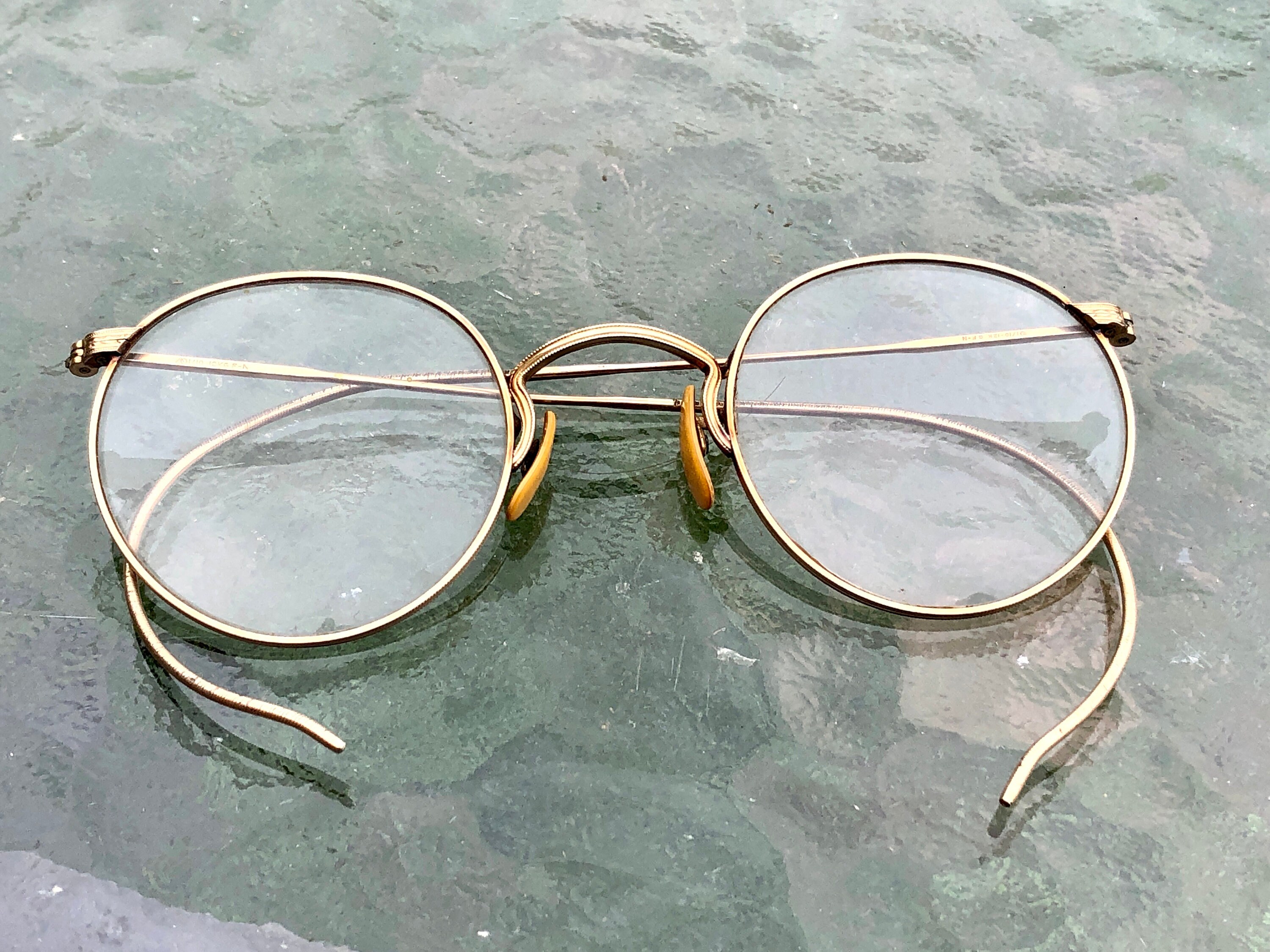 AO American Optical Art Deco MCM Ful-vue 12K GF Wire Spectacles ...