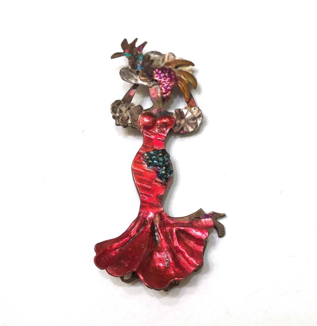 Catherine Butler Carmen Miranda Dancer Handmade Pin Very Rare SALE - Etsy
