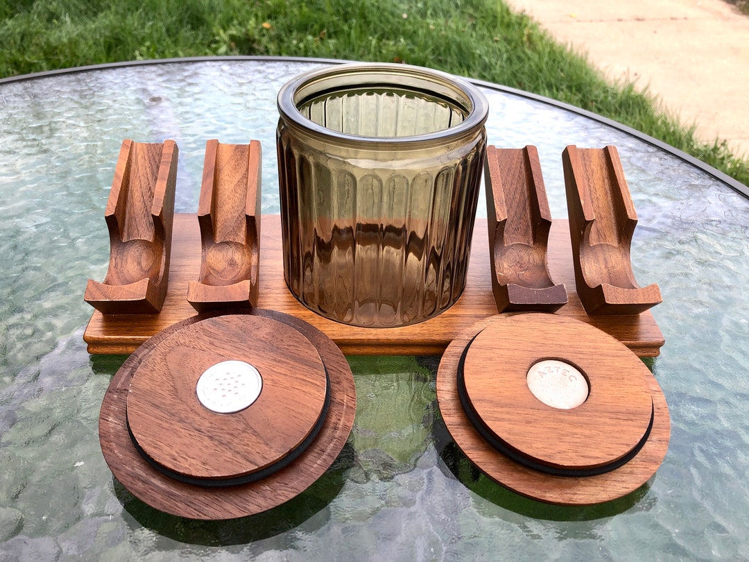 Vtg MCM Decatur Deco 4 Pipe Display Holder & Tobacco Canister - Etsy