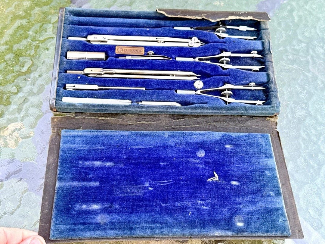 Vintage Charvoz Set 1 Field Drafting Instruments Set With Case Made in ...