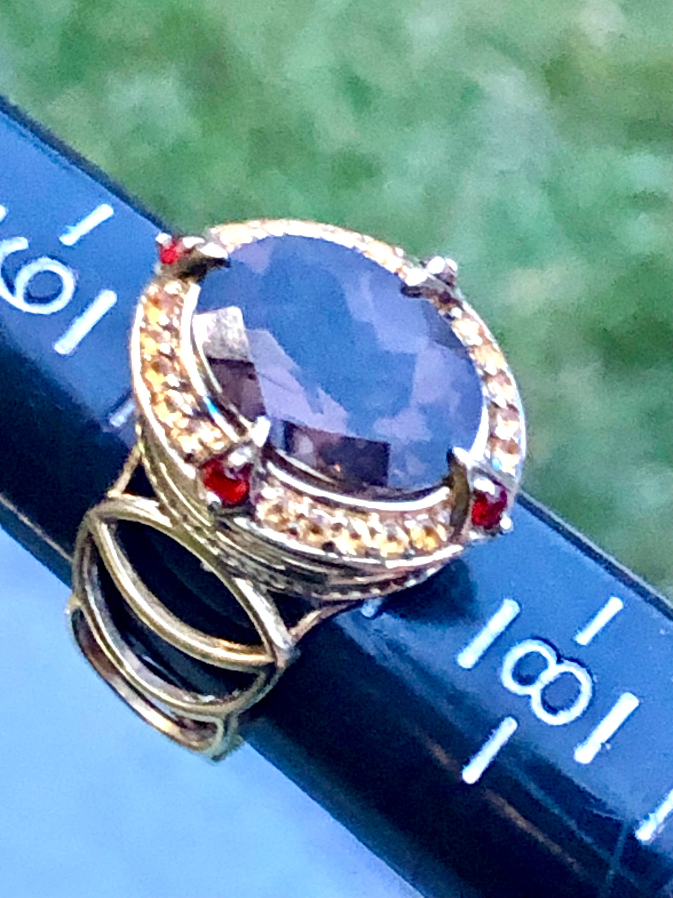 Sale Michael Valitutti GEMS EN VOGUE Topaz Vermeil Sterling 925 Ring Sz ...