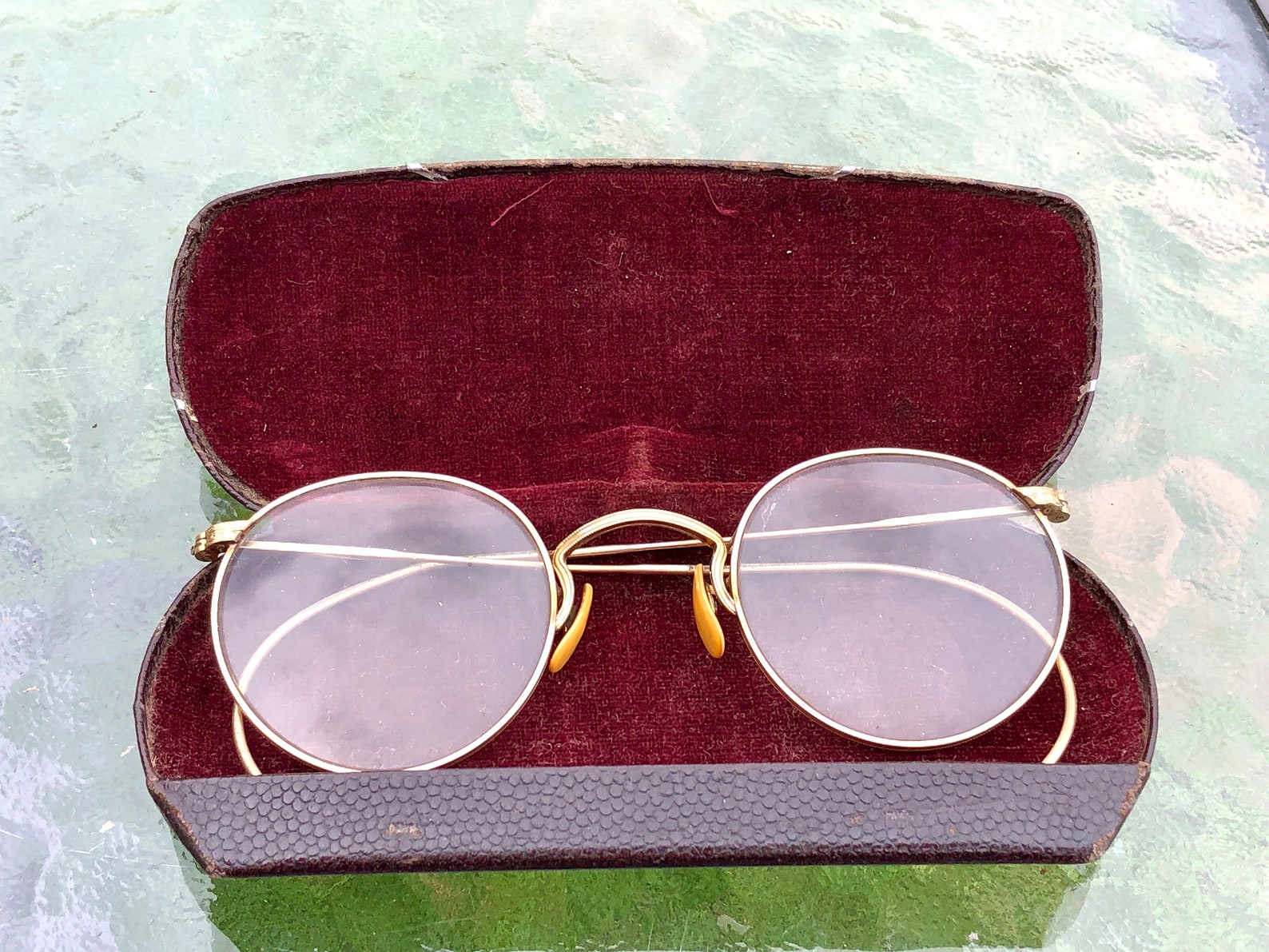 AO American Optical Art Deco MCM Ful-vue 12K GF Wire Spectacles ...
