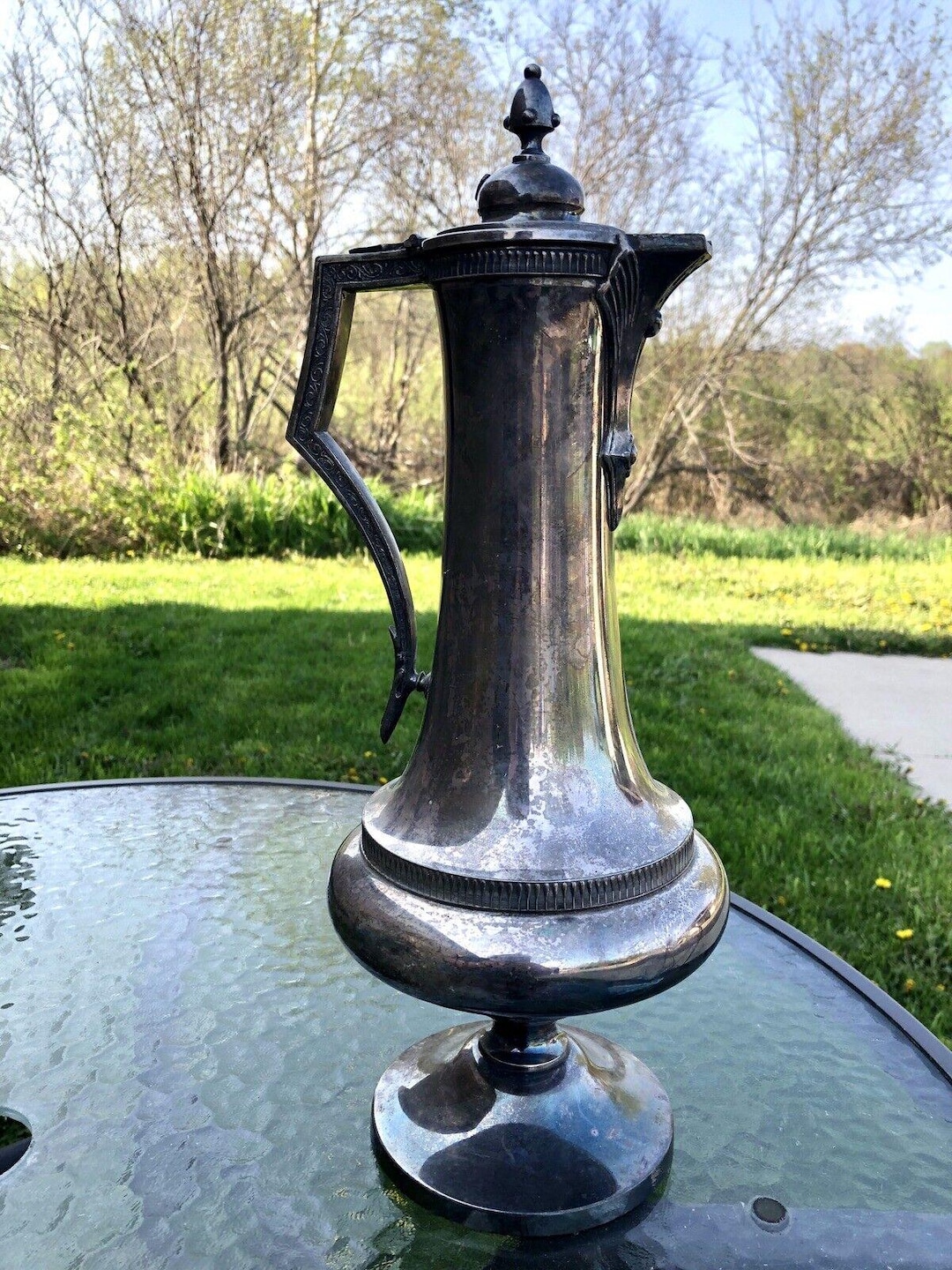 Antique Tea Coffee Pot Rogers Smith Meriden Quadruple Plated Silver 16 ...