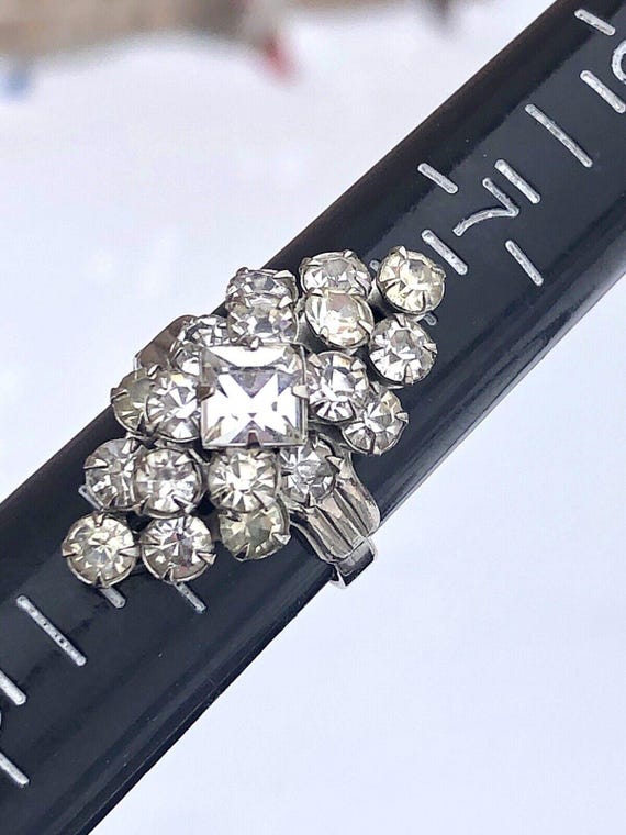 Vintage MCM Pat Pend Diamond Shape Glass Rhinestone S… - Gem