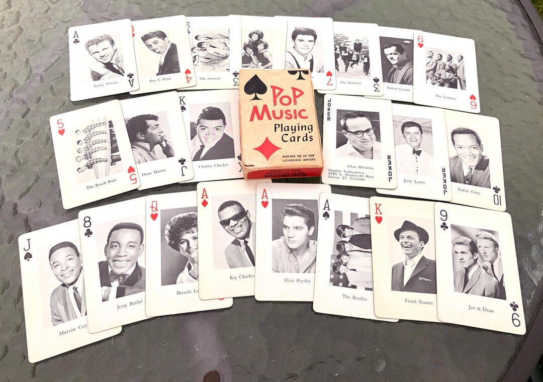 Rare Vtg 1966 Musician Band Photo Playing Cards + Jokers - Sinatra ...