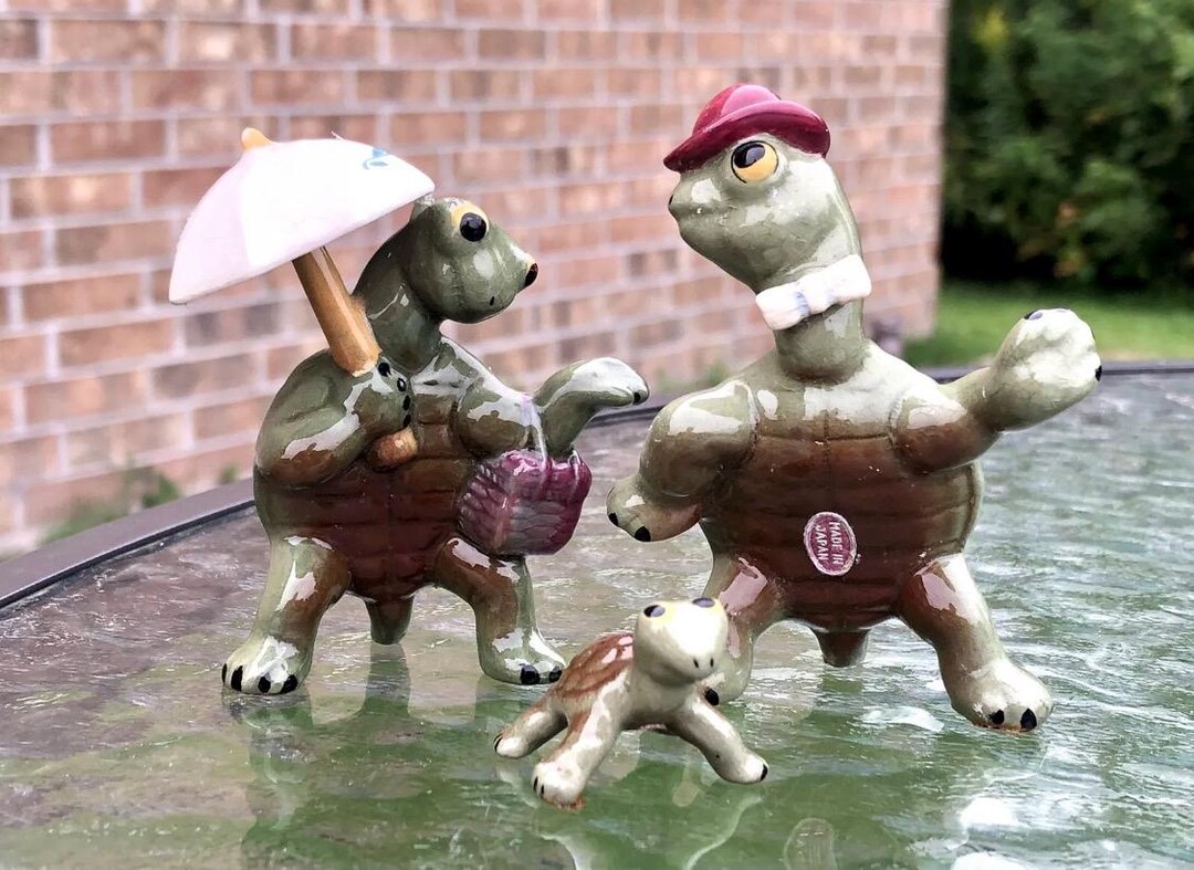 MCM Freeman Mcfarlin Potteries Turtle Family on Sunday Promenade Set of ...