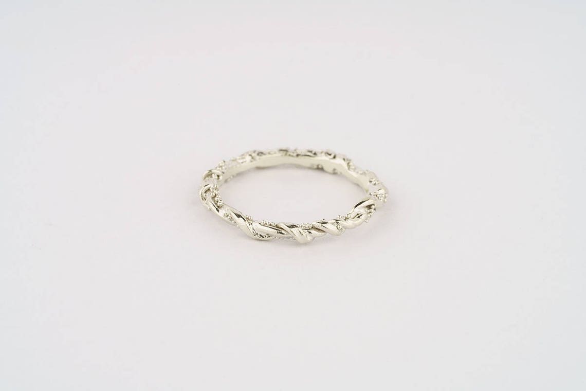 Woven Grass Wedding Ring - Etsy UK