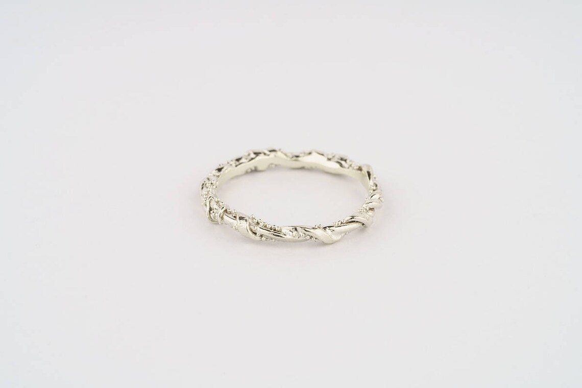 Woven Grass Wedding Ring - Etsy UK