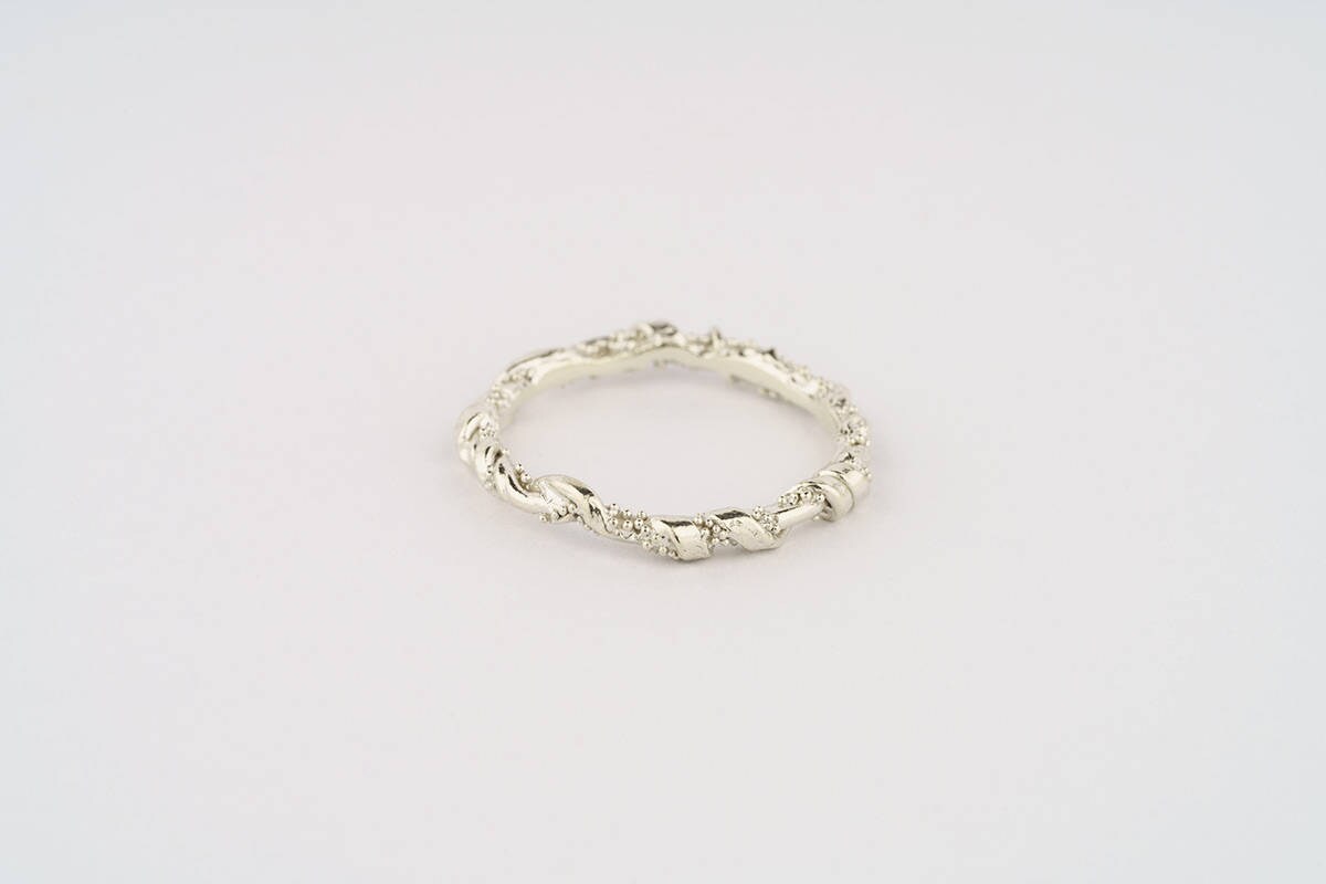 Woven Grass Wedding Ring - Etsy UK