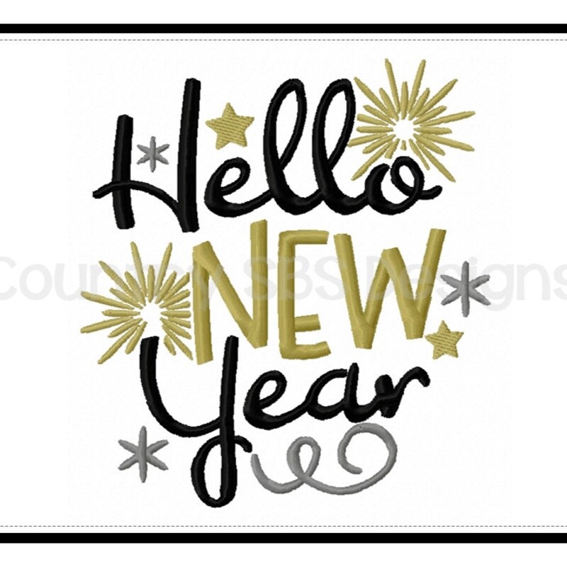 New Year Embroidery - Etsy