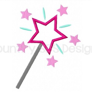 Princess Wand Embroidery Design -INSTANT DOWNLOAD- - Etsy