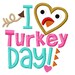 I Love Turkey Day Applique Embroidery Design INSTANT - Etsy